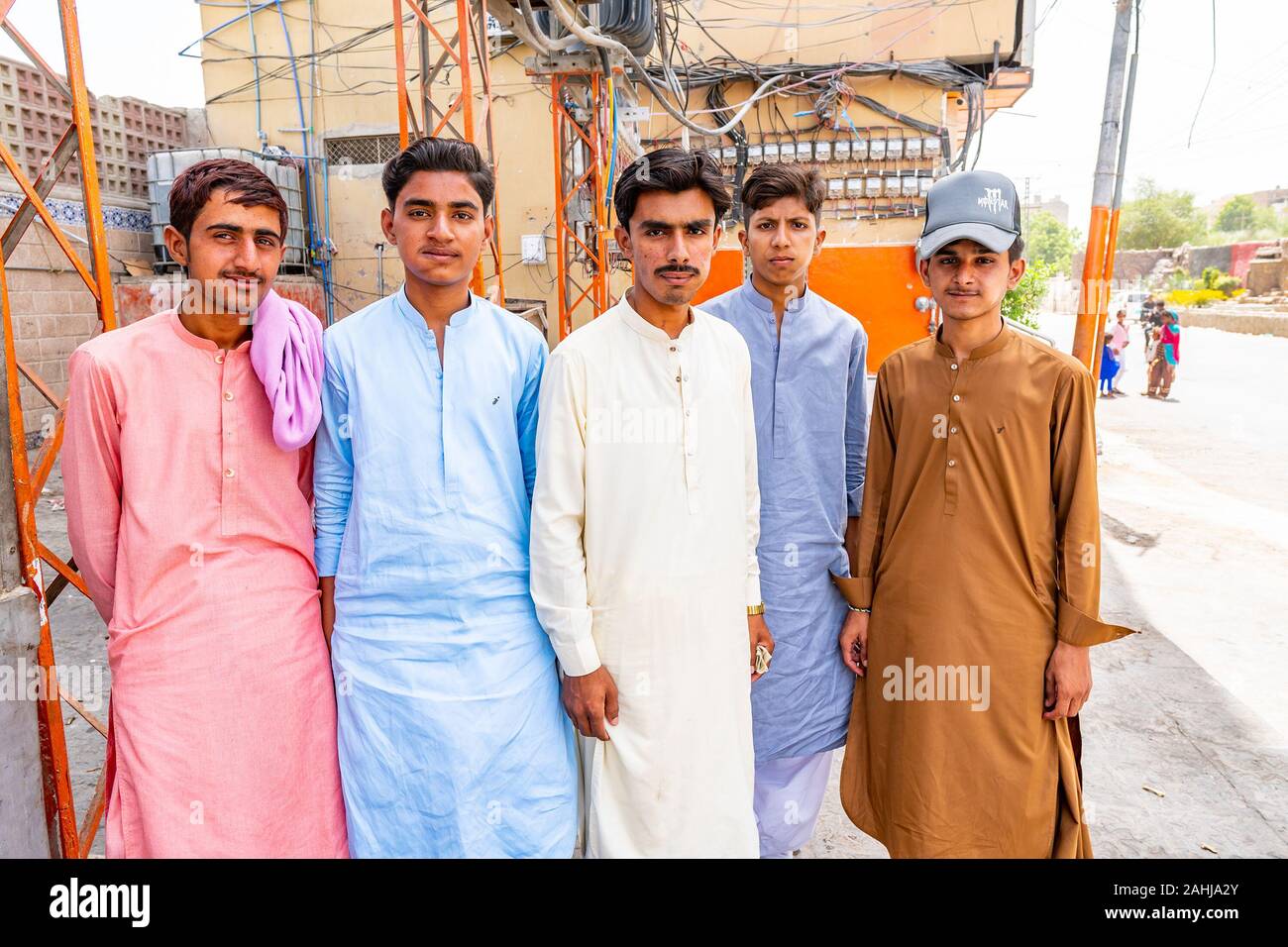 Sukkur a Couple of Young Pakistani Guys Dressed in Shalwar Kameez is ...