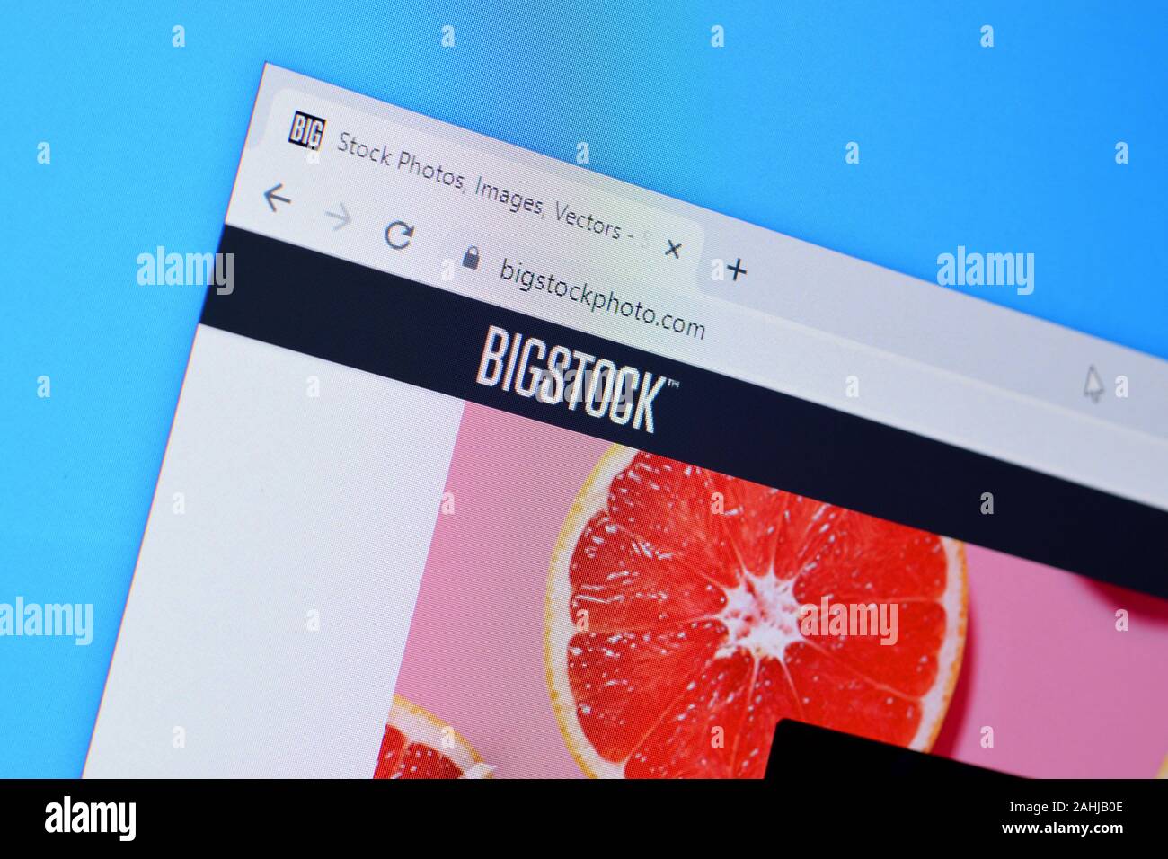 NY, USA - DECEMBER 16, 2019: Homepage of bigstockphoto website on the ...