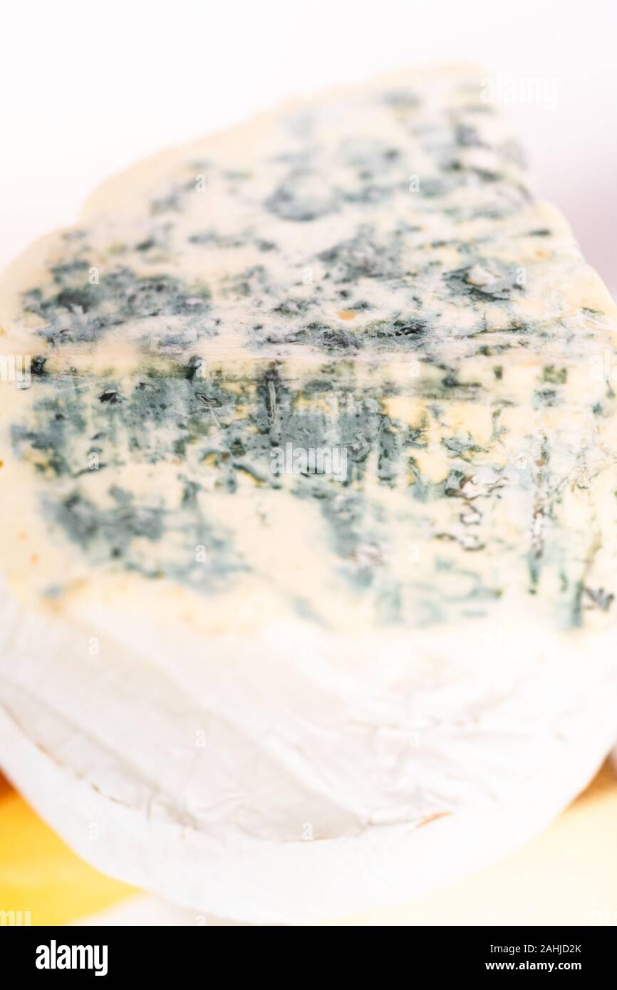 Variety of large wedges gourmet cheese on a white background Stock ...