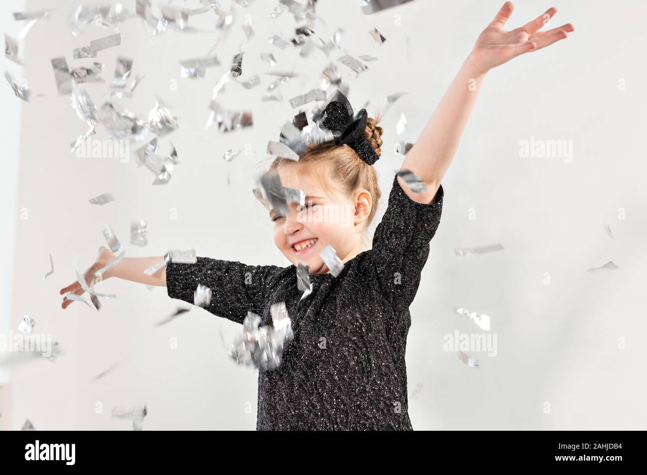 Party, holidays, new year and celebration concept - Female child ...