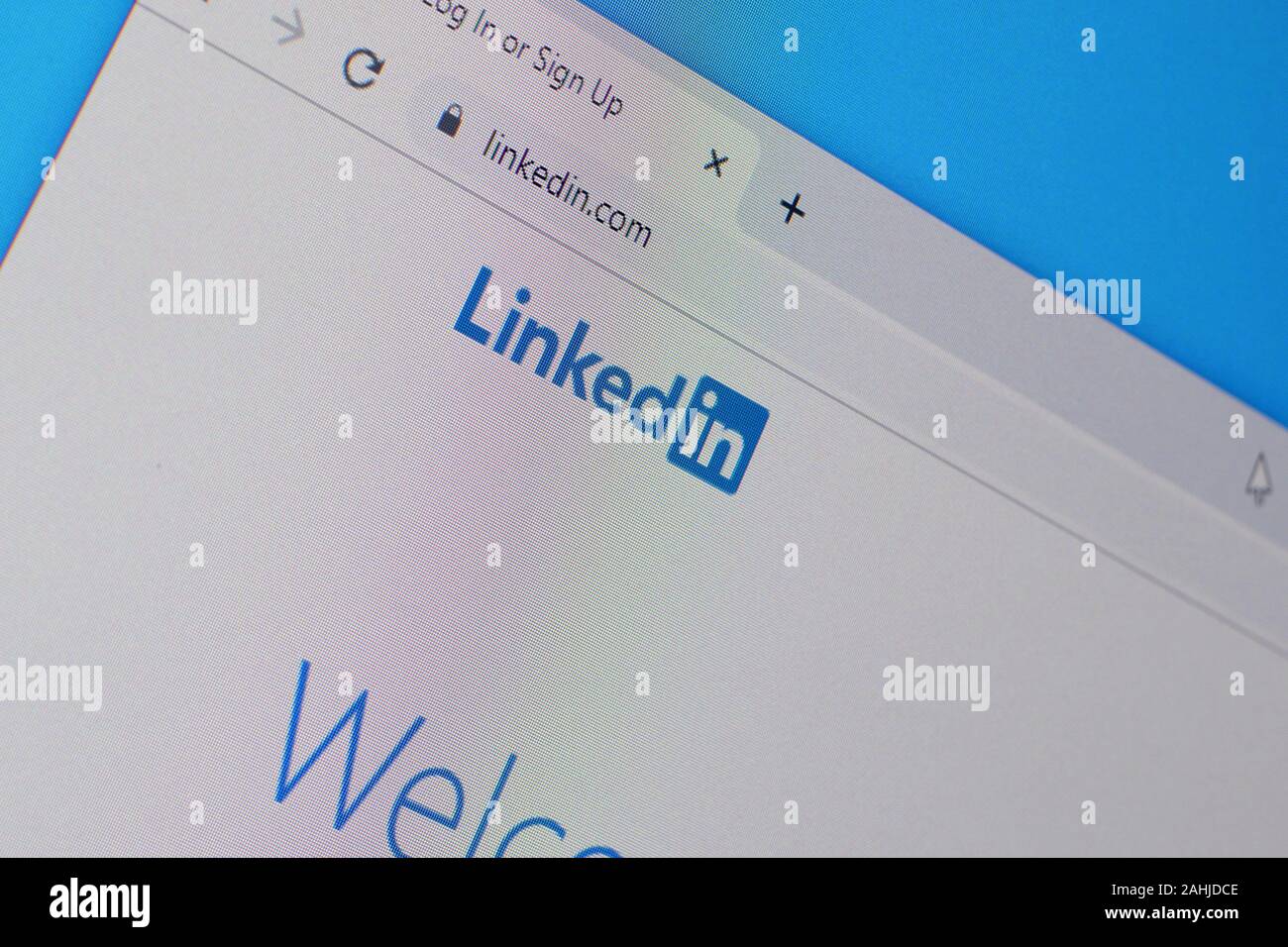 NY, USA - DECEMBER 16, 2019: Homepage of linkedin website on the ...