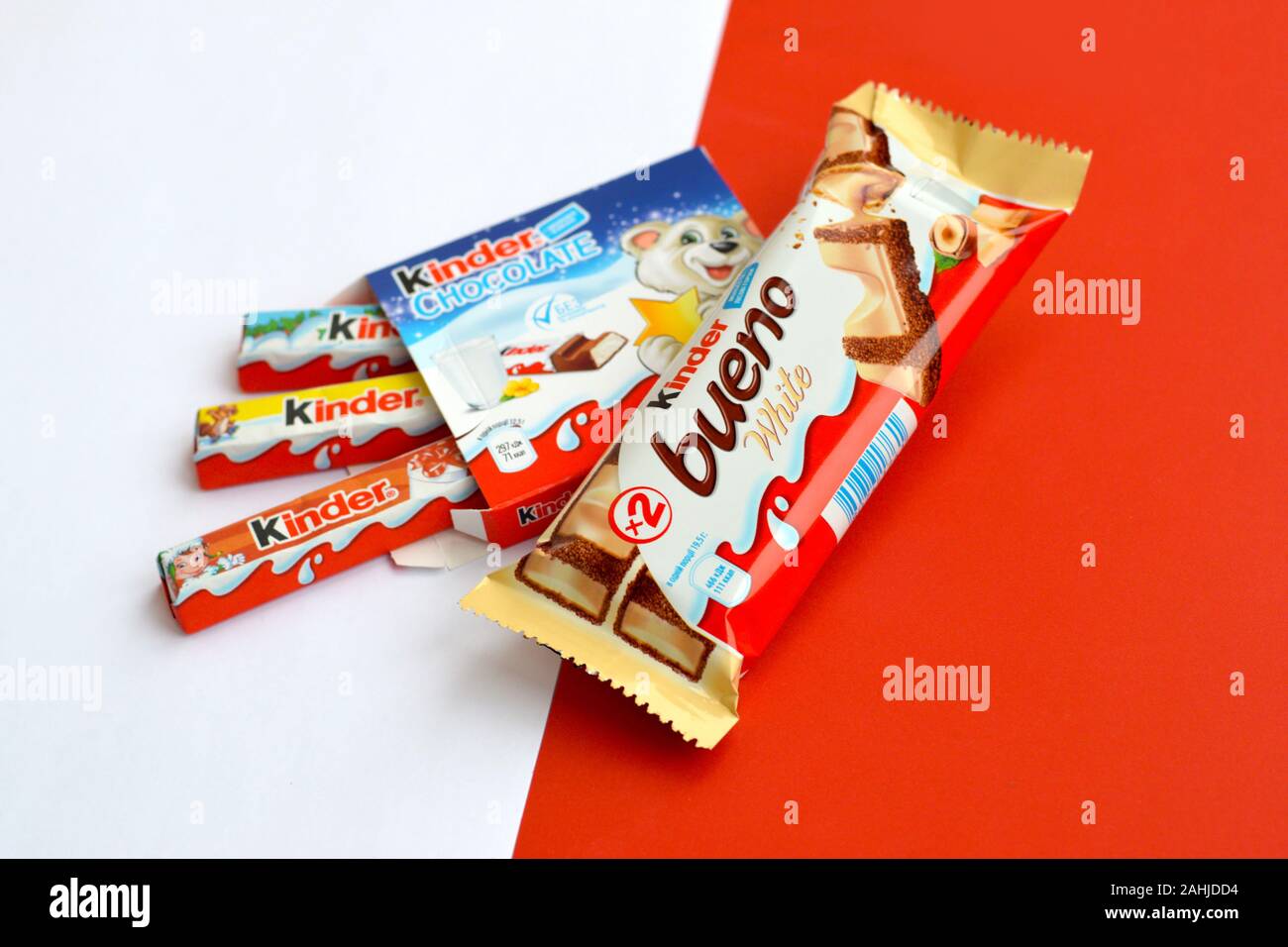 NY, USA - DECEMBER 15, 2019: Kinder Chocolate small box for kids and ...