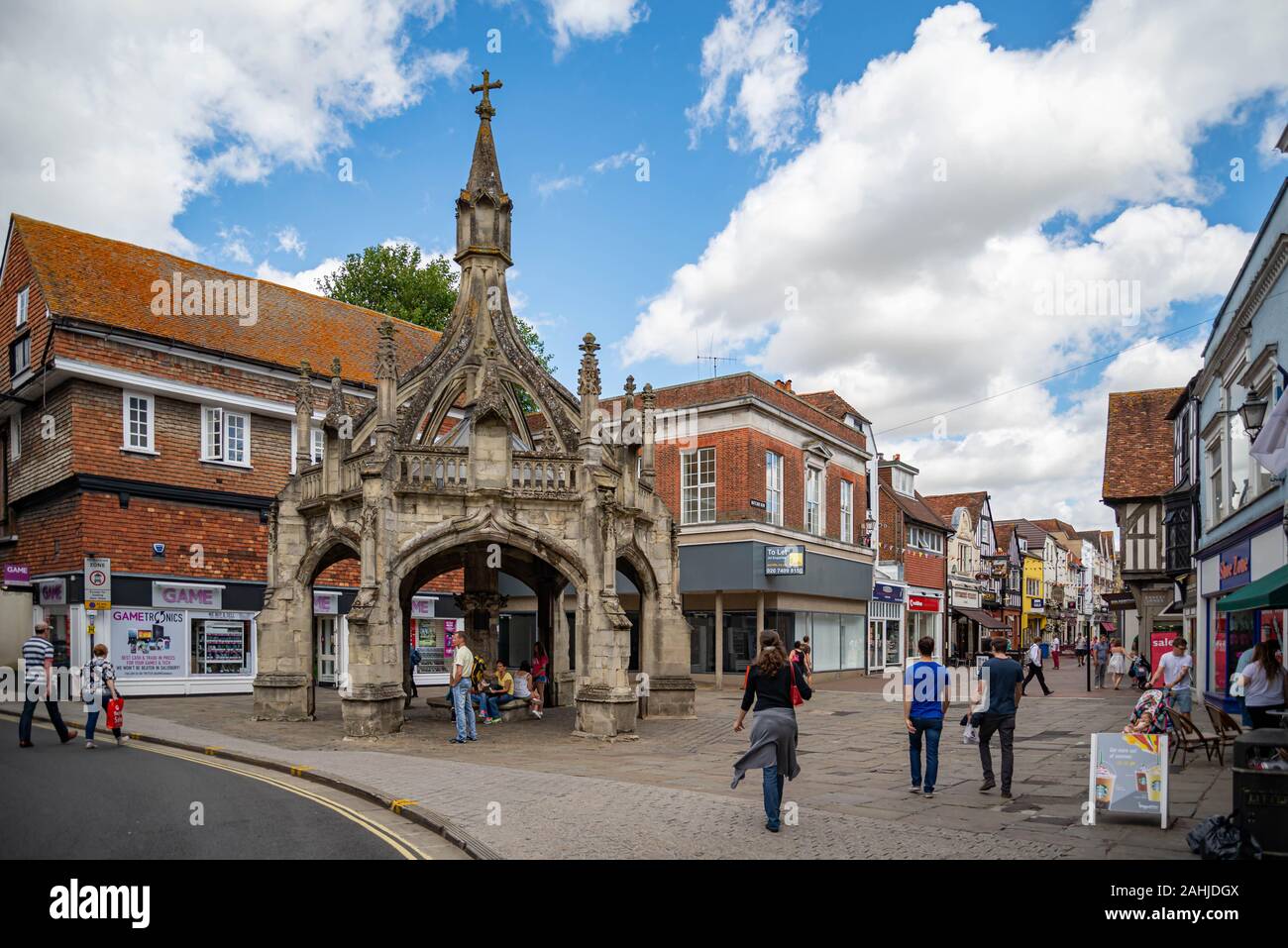 Cityscape of Salisbury downtown, the street and building Stock Photo ...