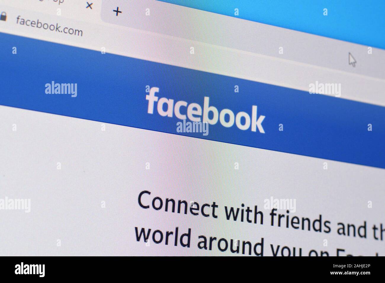 NY, USA - DECEMBER 16, 2019: Homepage of facebook website on the ...