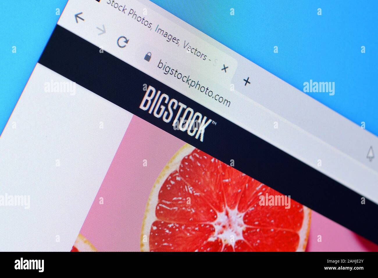 NY, USA - DECEMBER 16, 2019: Homepage of bigstockphoto website on the ...