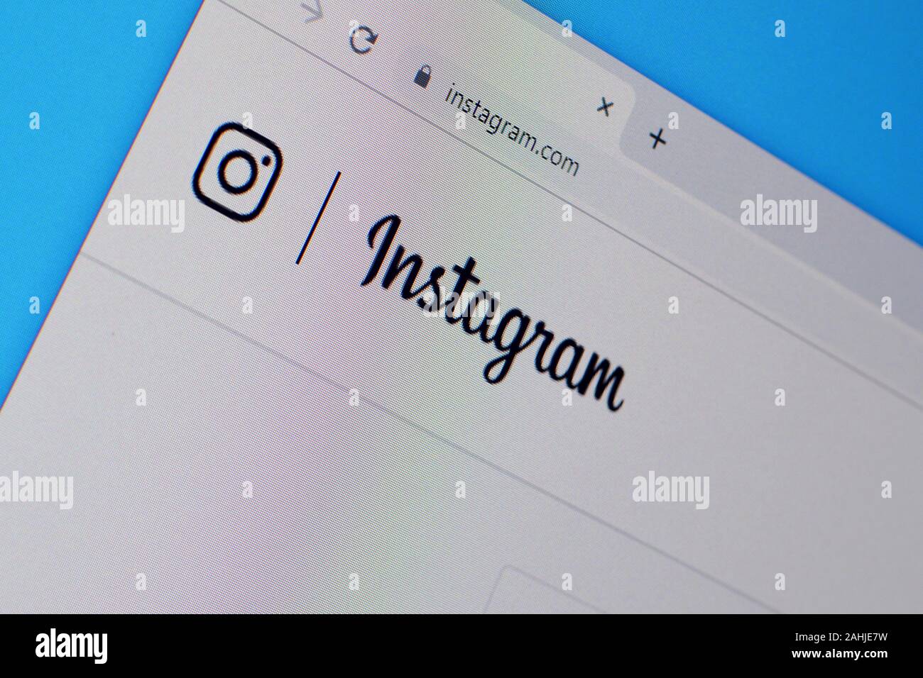 NY, USA - DECEMBER 16, 2019: Homepage of instagram website on the ...