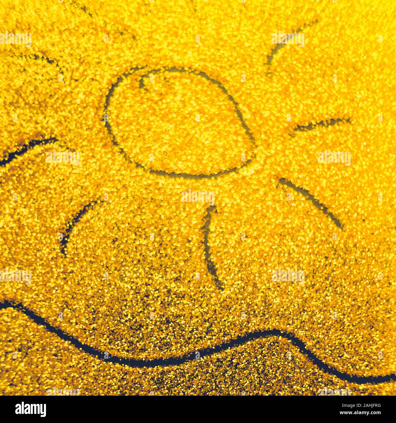 Hand drawn wave frame hi-res stock photography and images - Alamy