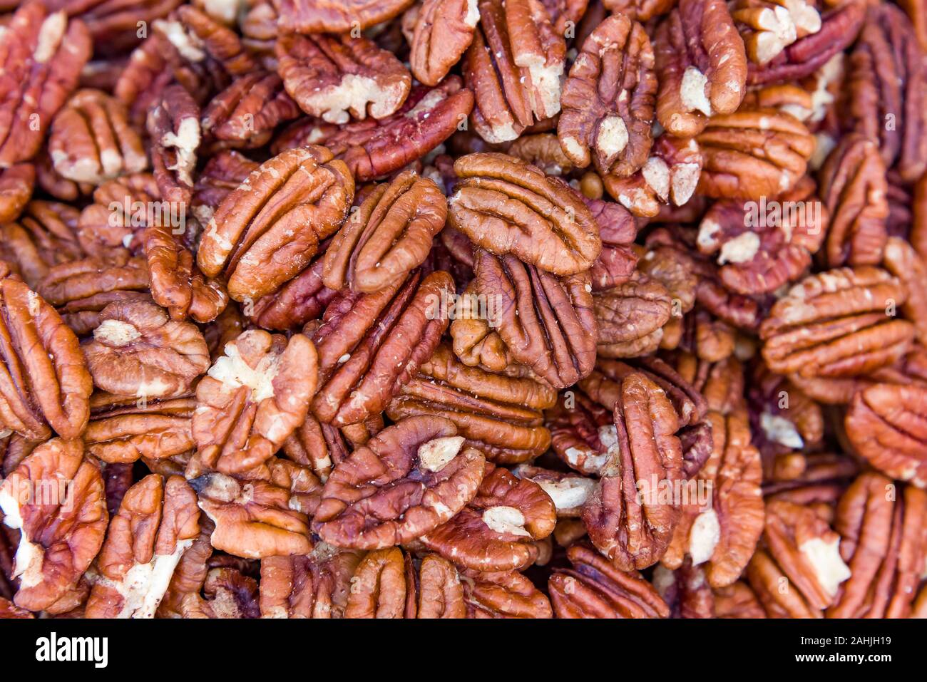 Shelled pecan nuts - food background pecan food, fruit, texture, nature ...