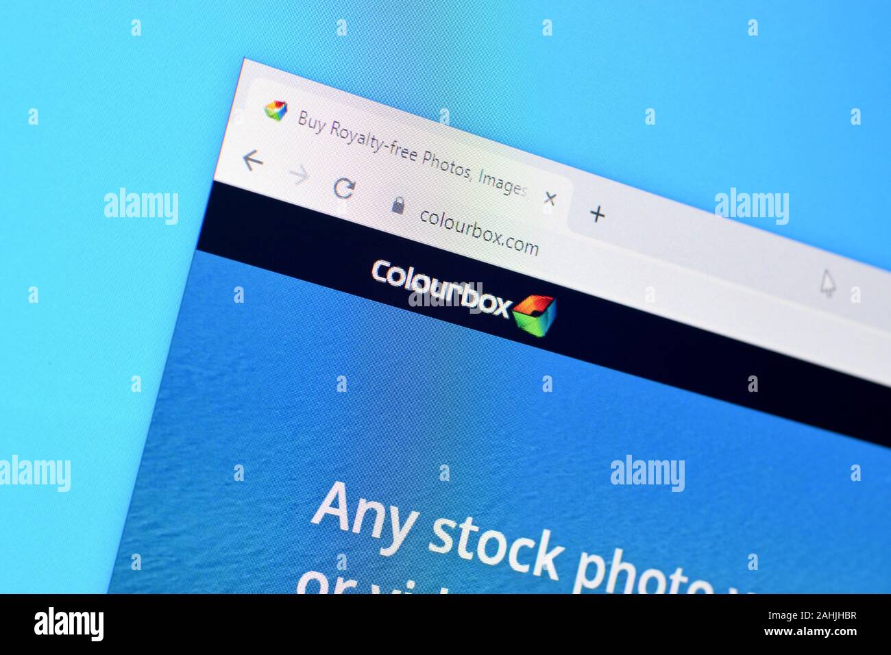 NY, USA - DECEMBER 16, 2019: Homepage of colourbox website on the ...