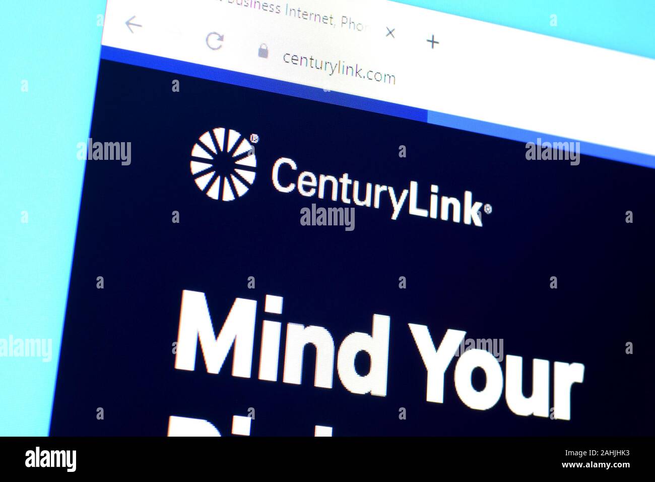 NY, USA - DECEMBER 16, 2019: Homepage of centurylink website on the ...