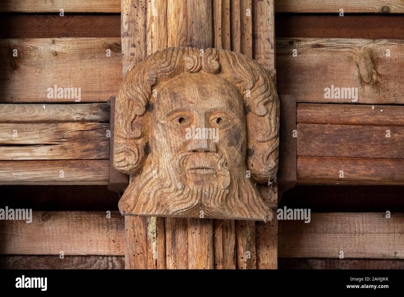 Church roof boss Stock Photo - Alamy