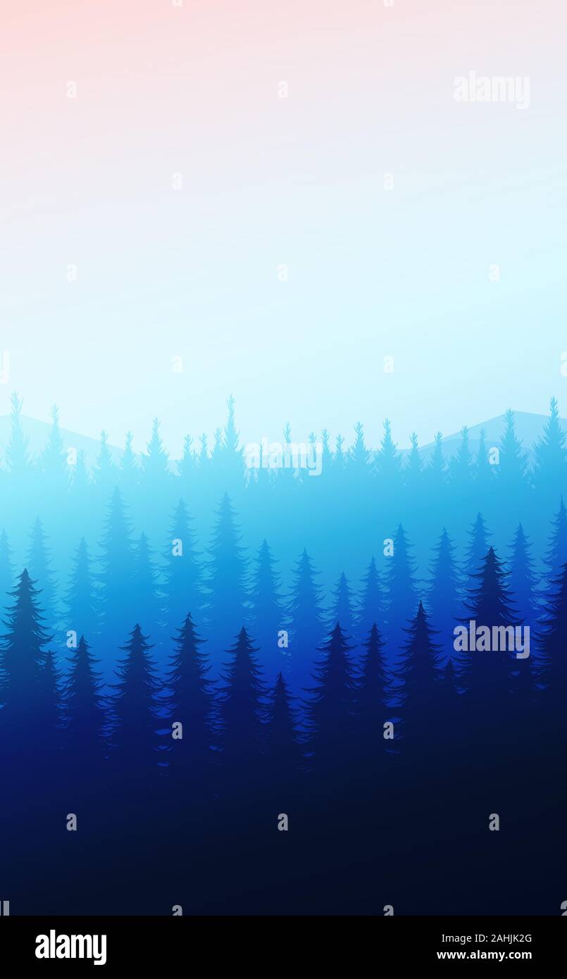 Silhouette Pine Tree High Resolution Stock Photography and Images - Alamy