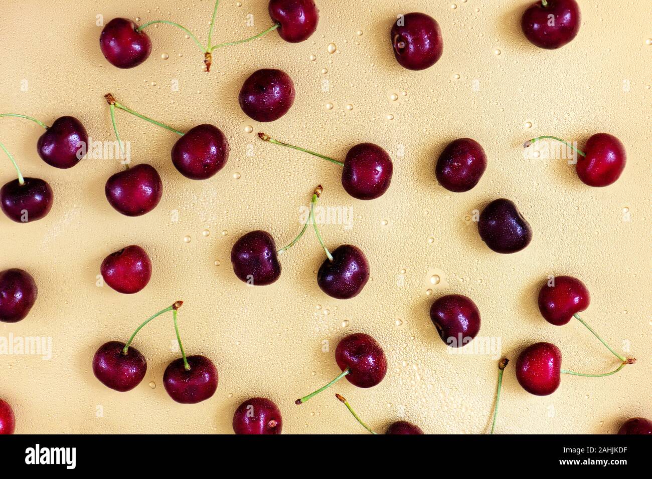 Cherry fruit background hi-res stock photography and images - Alamy