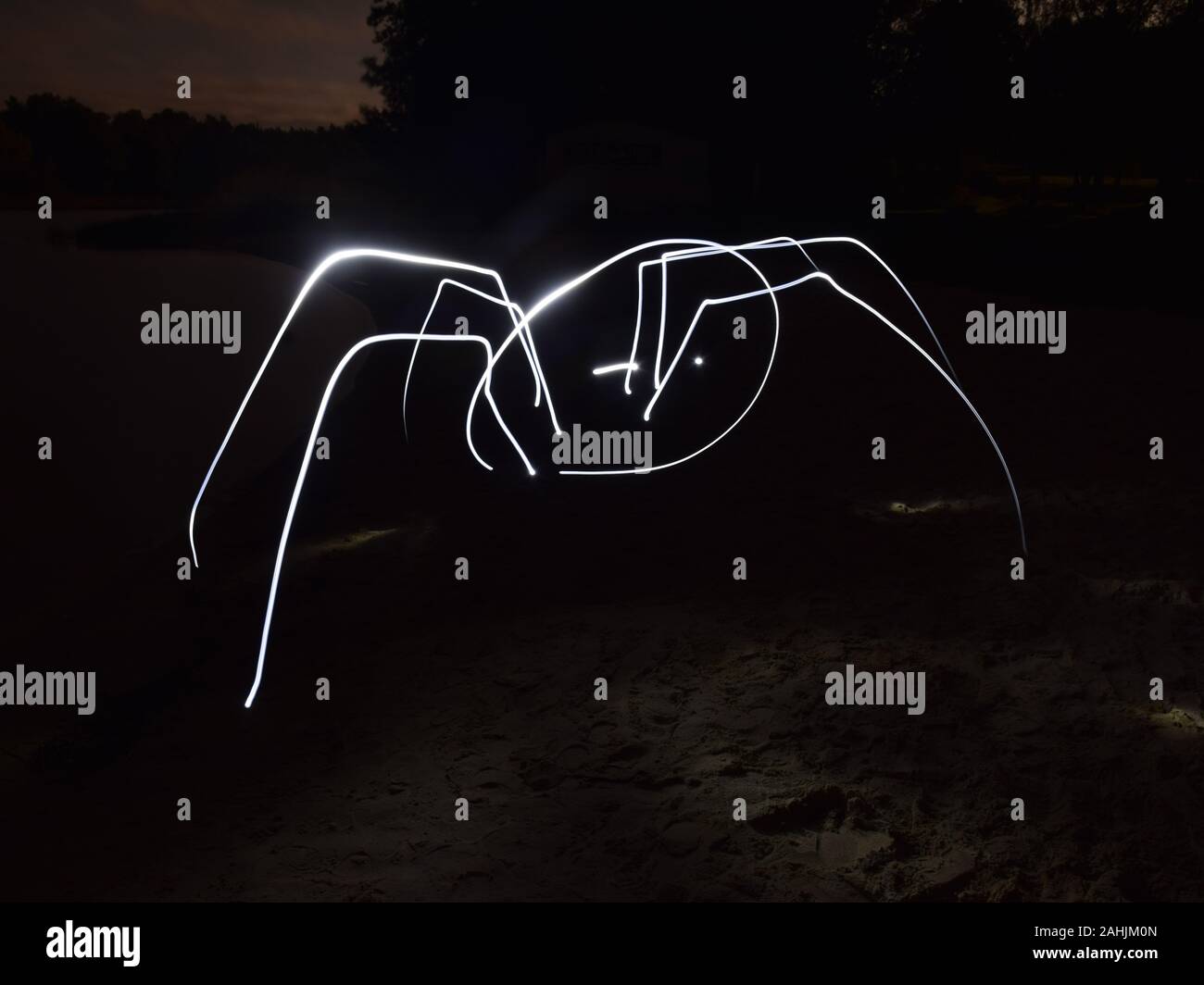 abstract light painting, long exposure, blurry drawings with light ...