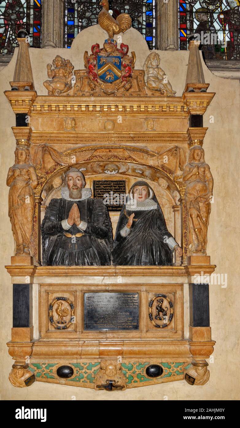 YORK CITY ENGLAND MINSTER INTERIOR ORNATE COLOURED MEMORIAL TO WILLIAM ...