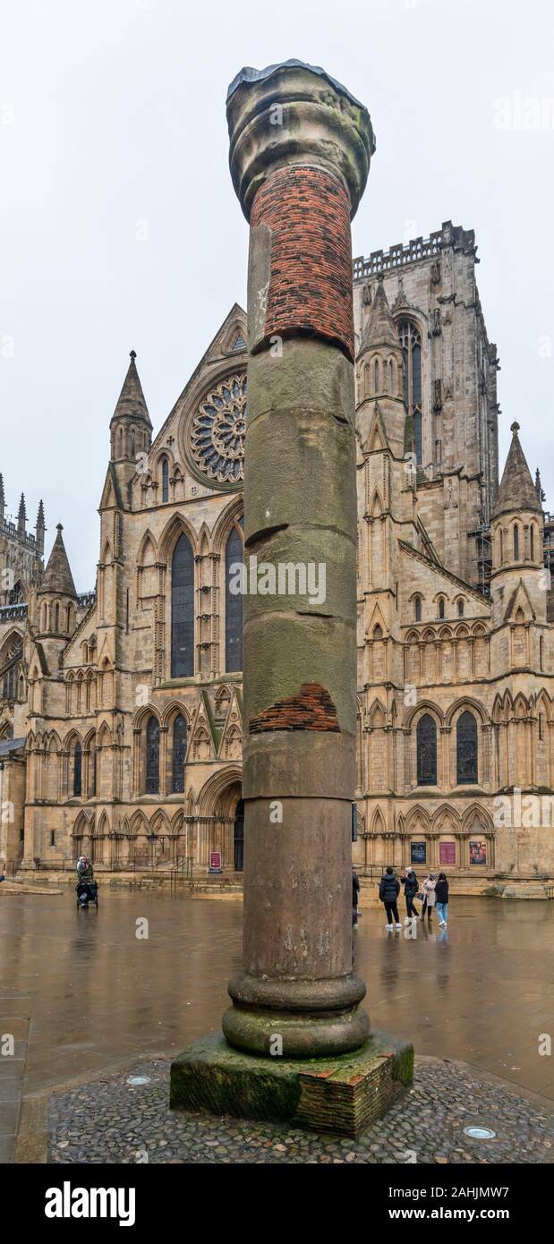 Historic roman column york minster hi-res stock photography and images ...