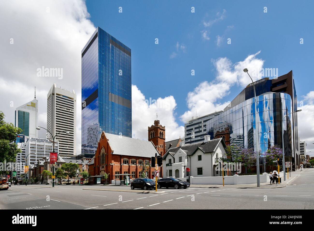 Perth, WA, Australia - November 28, 2017: Modern buildings, skyscraper ...