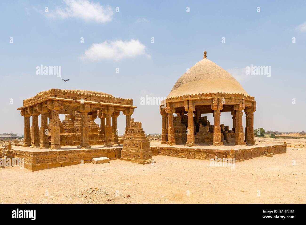 Karachi Chaukhandi Tombs Islamic Cemetery Picturesque View of Two ...