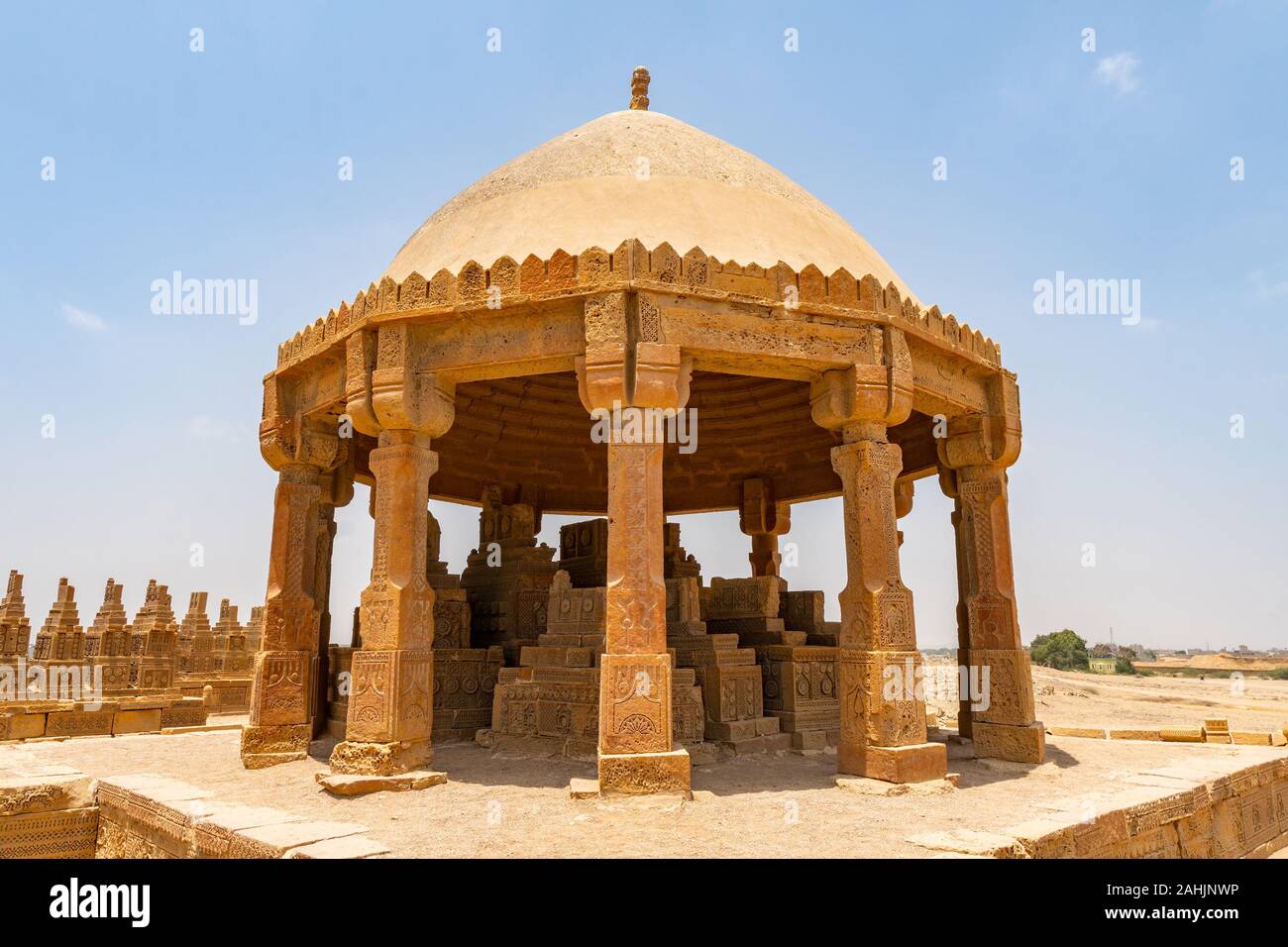 Karachi Chaukhandi Tombs Islamic Cemetery Picturesque View of a ...