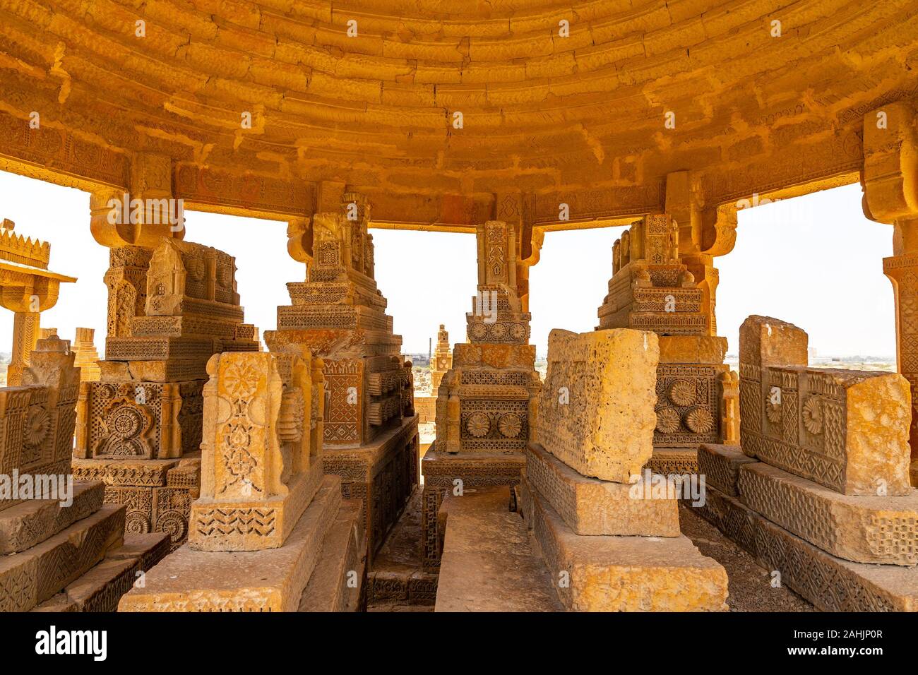 Karachi Chaukhandi Tombs Islamic Cemetery Picturesque View of a ...