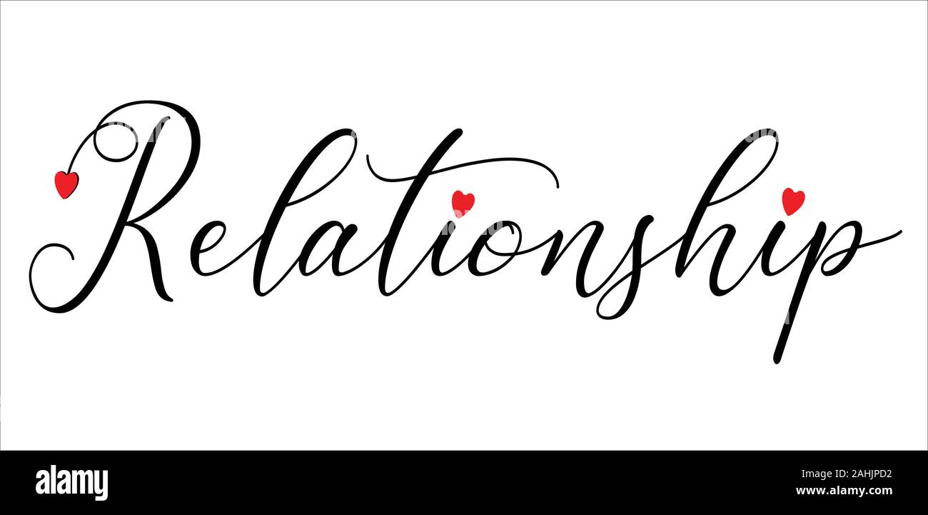 Relationship with hearts on white background - vector Stock Vector ...