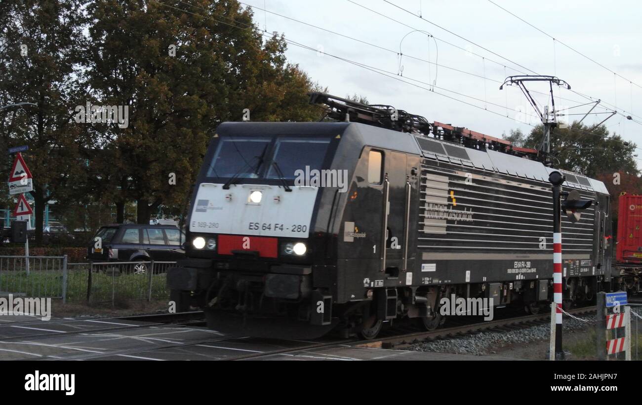 Class 189 electric locomotive underway in Venlo, Netherlands, Europe ...