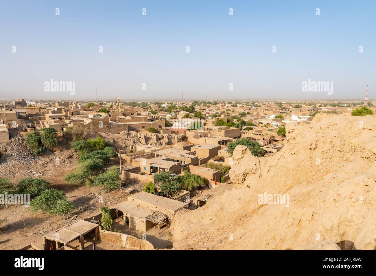 Sehwan Sharif Fort Wall Ruins Picturesque View of Cityscape During Eid ...