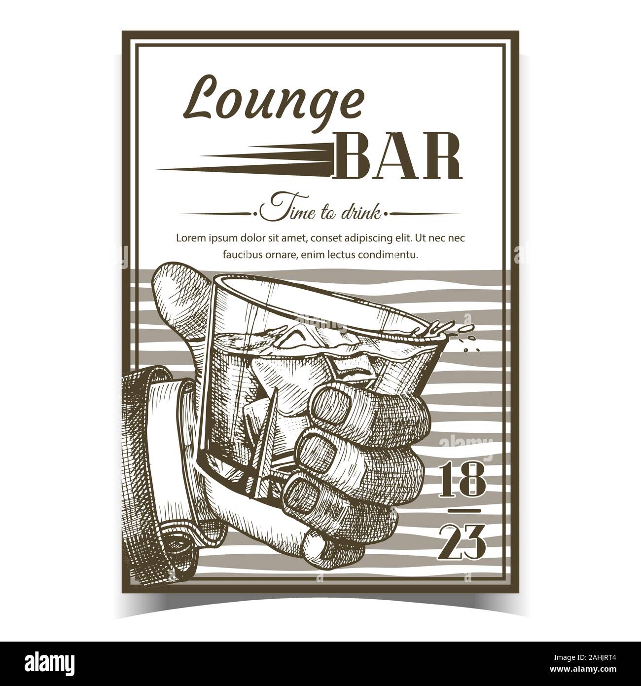 Lounge Alcoholic Bar Advertising Banner Vector Stock Vector Image & Art ...