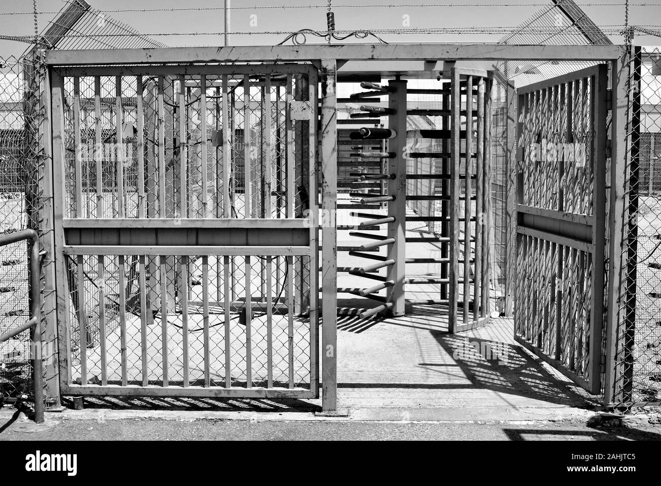 Palestine wall checkpoint Black and White Stock Photos & Images - Alamy