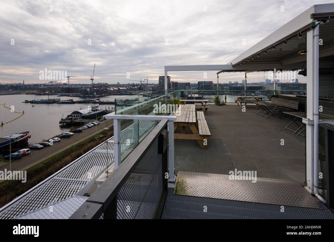 Terrasse of REM Eiland, a restaurant located on top of a former ...
