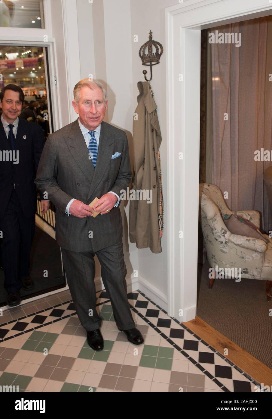 Prince of Wales visiting the Ideal Home show in London, meeting with TV ...