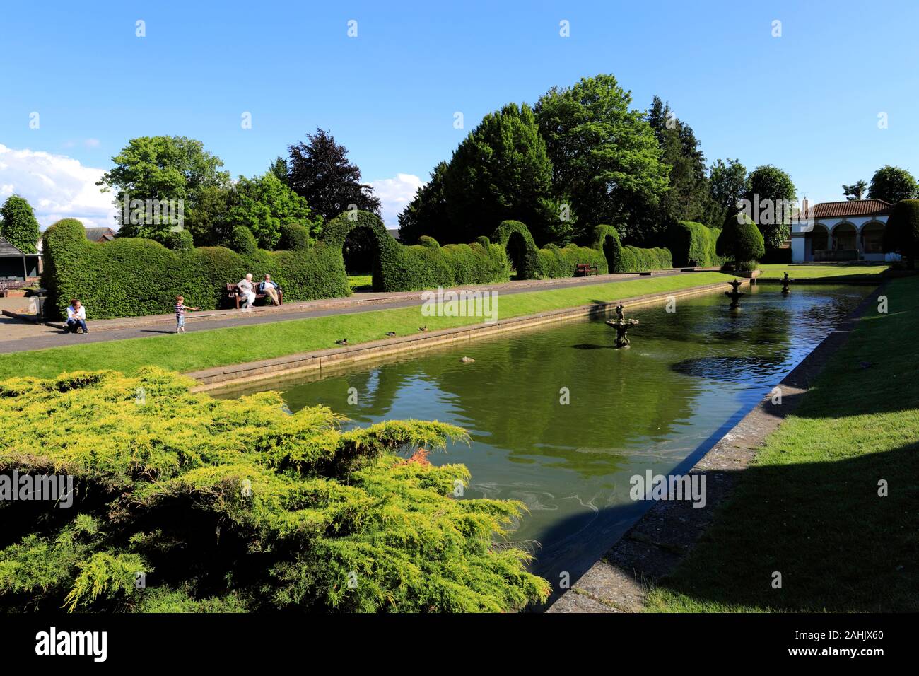 Summer; Ayscoughfee Hall and gardens; Spalding town; Lincolnshire ...