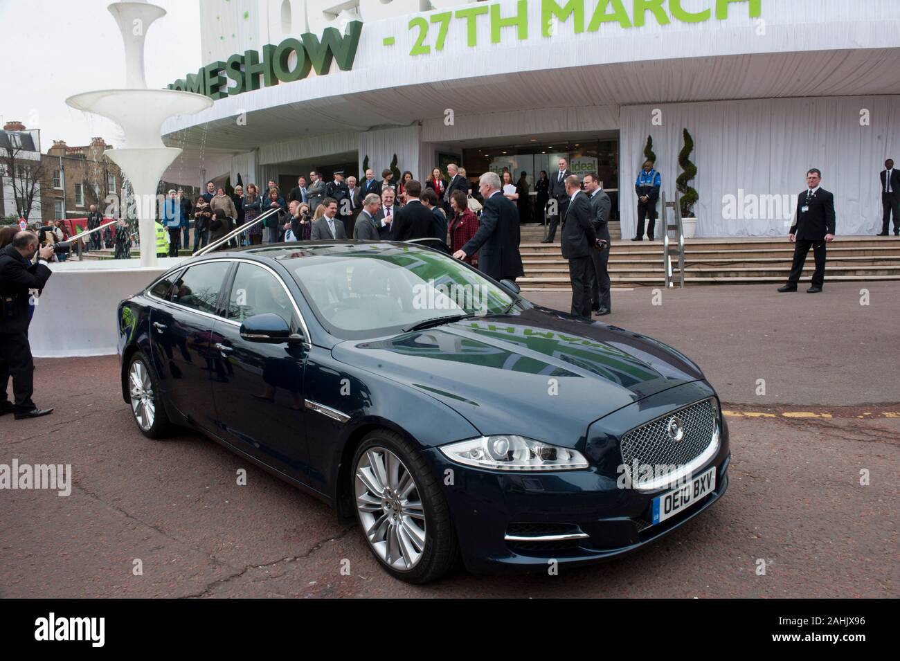 Prince of Wales visiting the Ideal Home show in London, meeting with TV ...