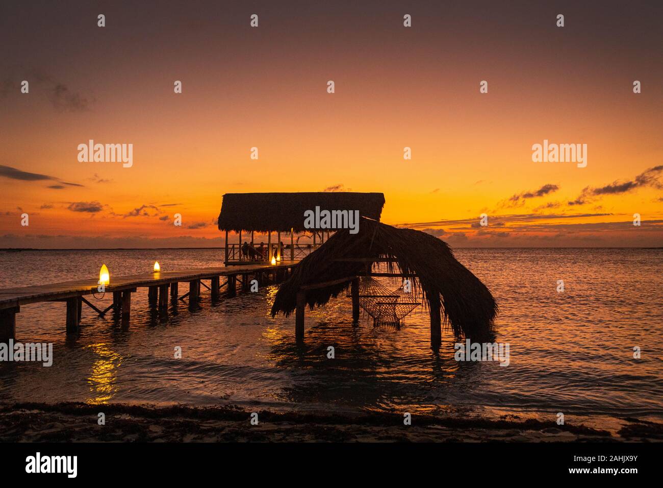 A Caribbean sunset taken in Cuba Stock Photo - Alamy
