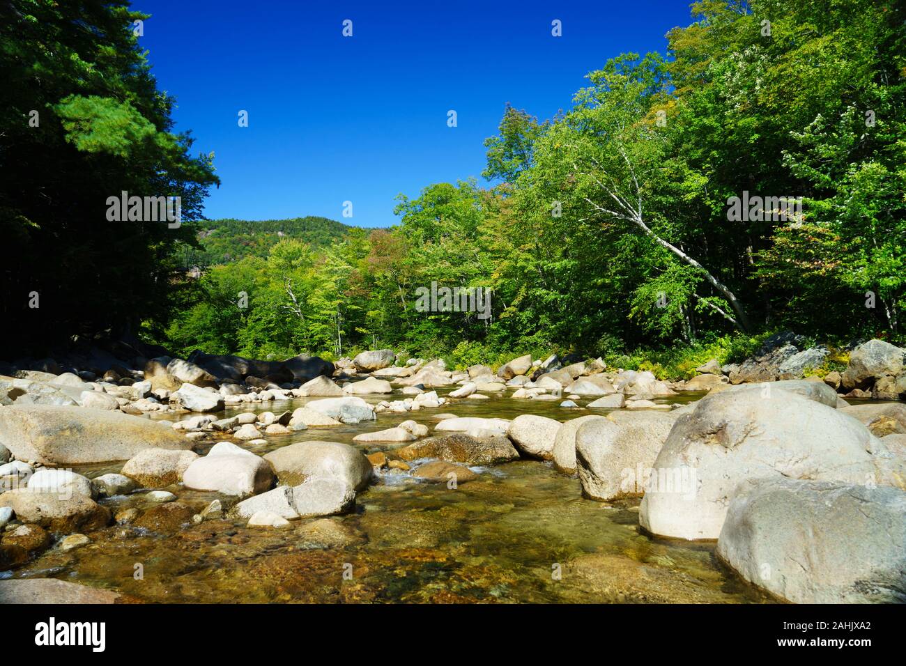 Rocky riverbed, Swift River, New Hampshire, USA Stock Photo - Alamy