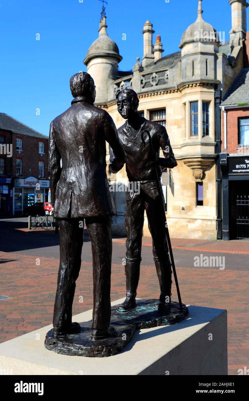 The Hiring Statue, Spalding town centre; Lincolnshire County; England ...