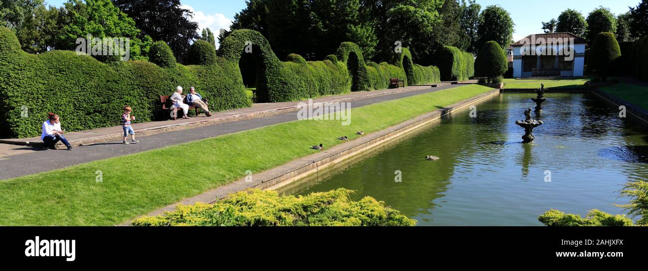 Summer; Ayscoughfee Hall and gardens; Spalding town; Lincolnshire ...