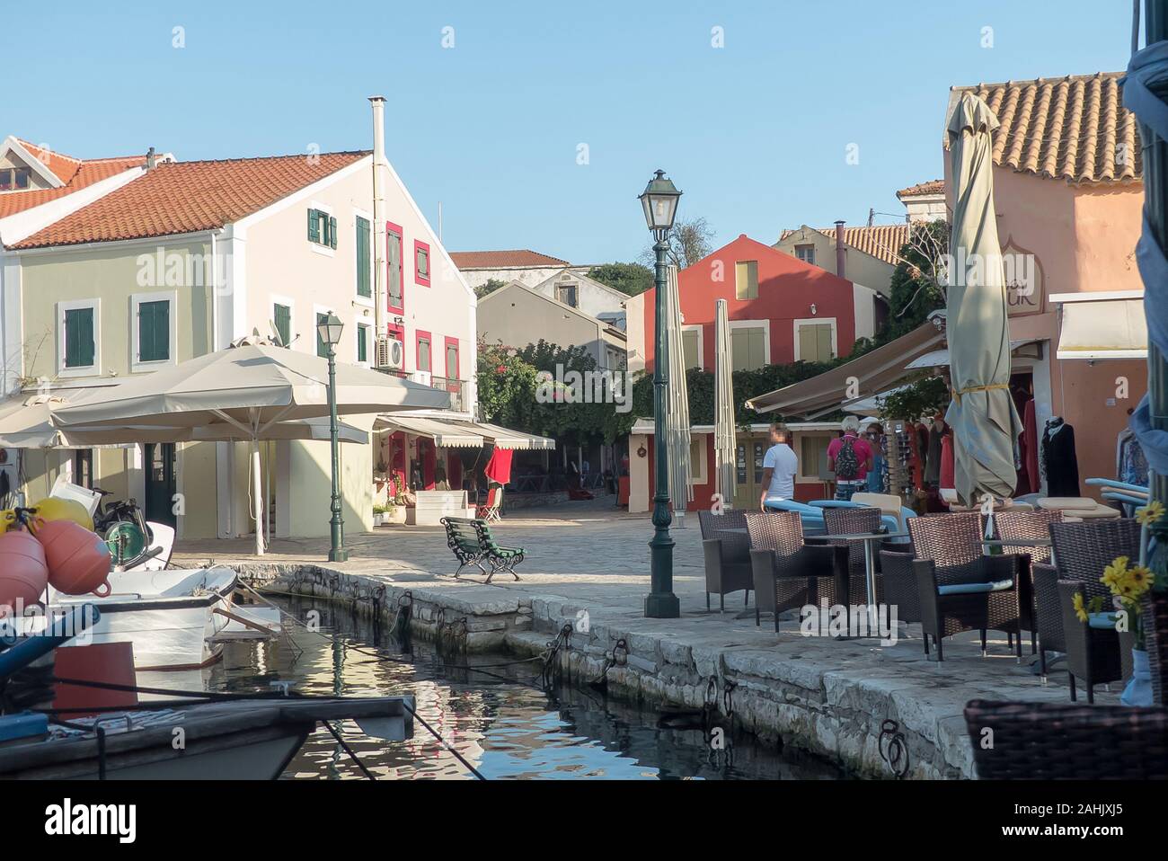 Kefalonia: Fiskardo town and harbour Stock Photo - Alamy