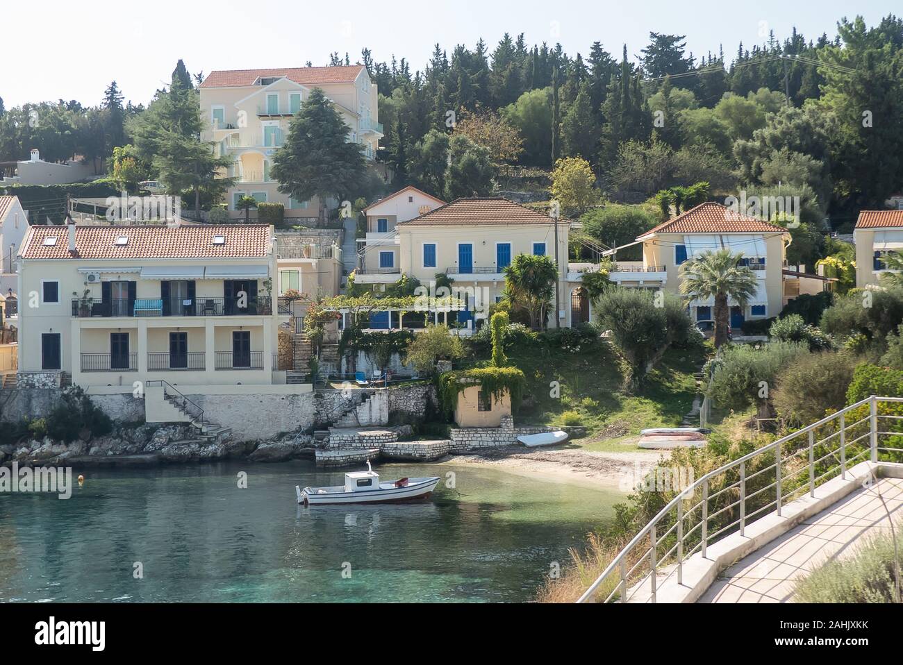 Kefalonia: Fiskardo town and harbour Stock Photo - Alamy