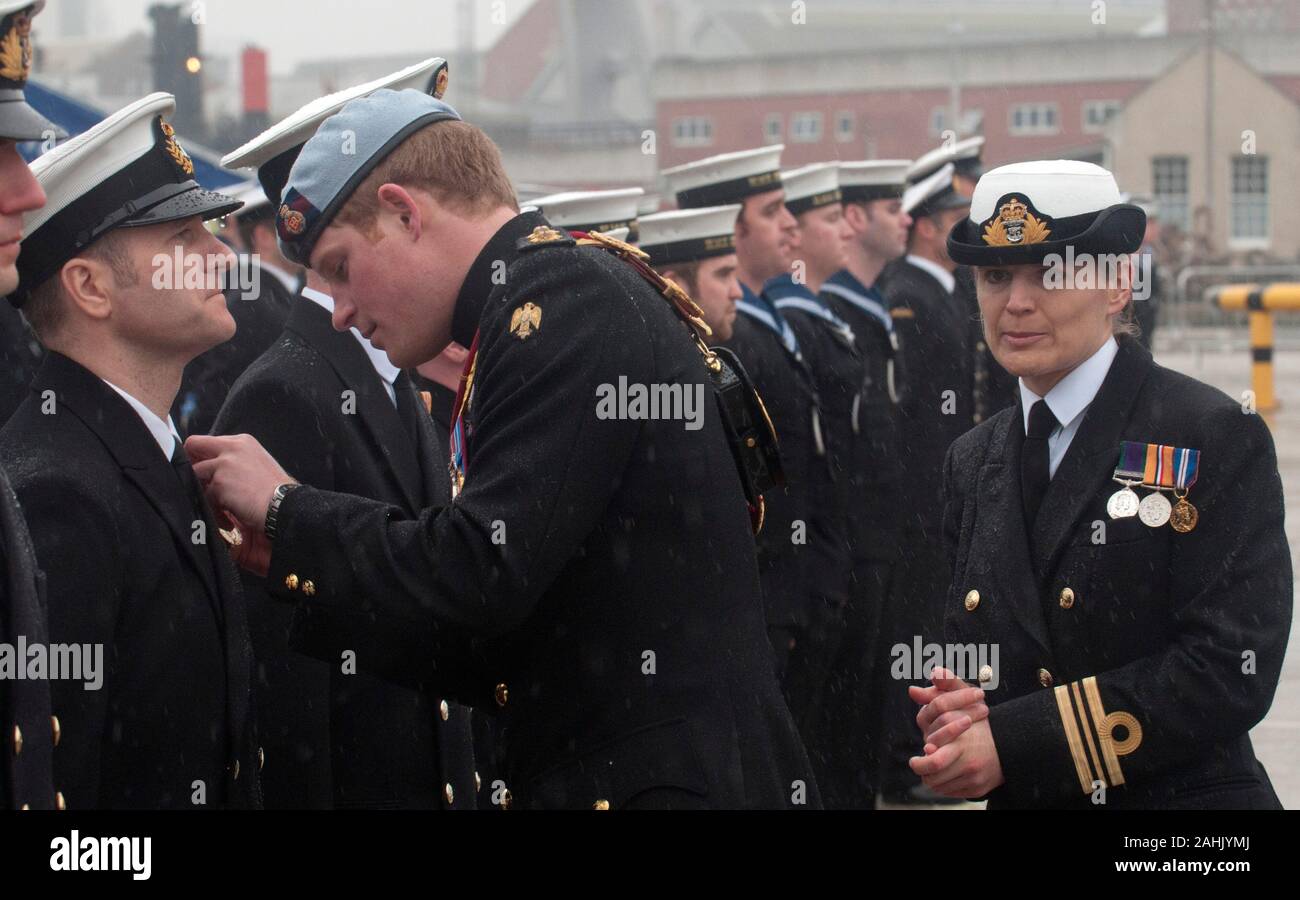 Prince Harry Commodore-in-chief Small Ships and Diving, presenting ...