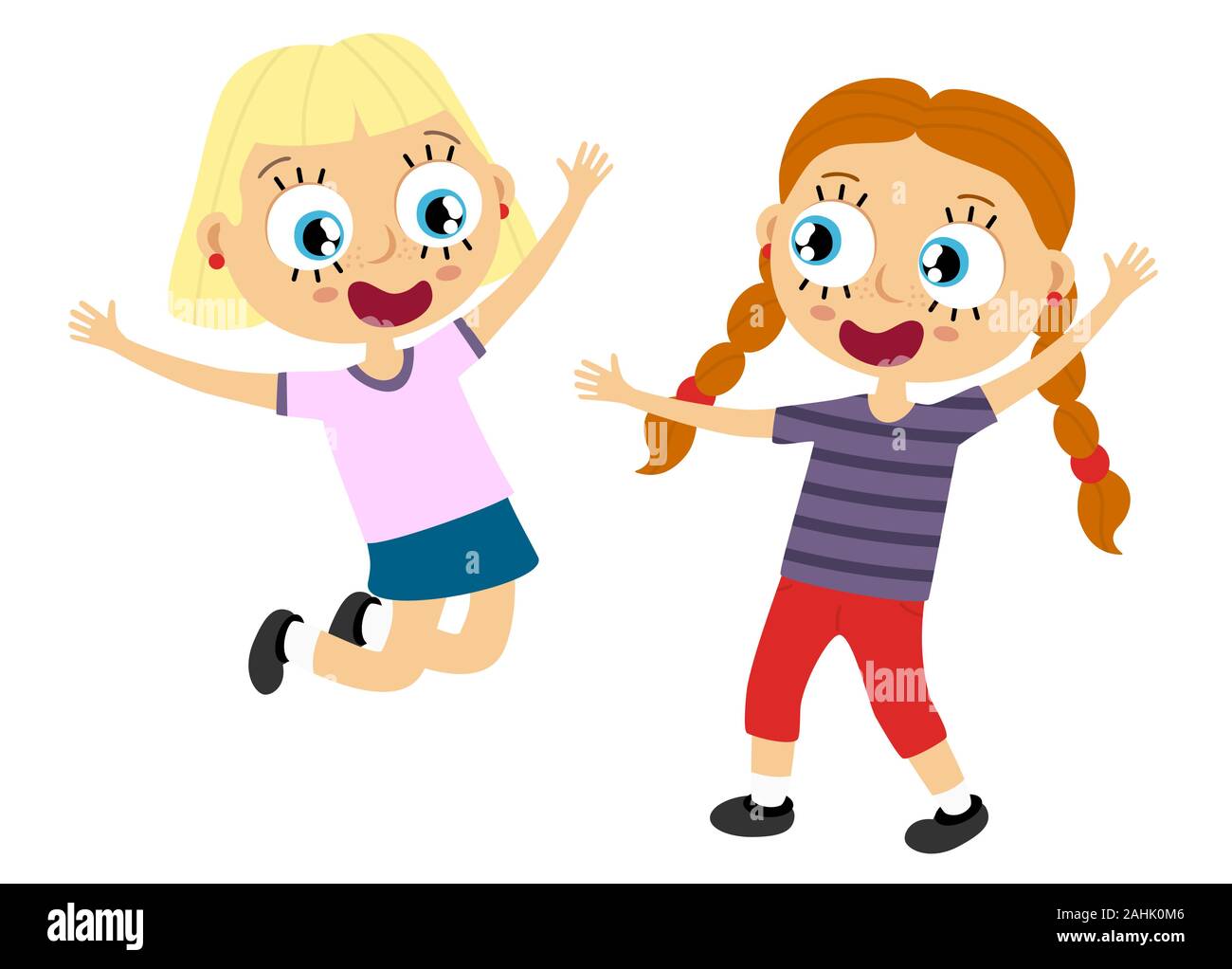 EPS10 vector file showing happy young kids with different skin colors ...