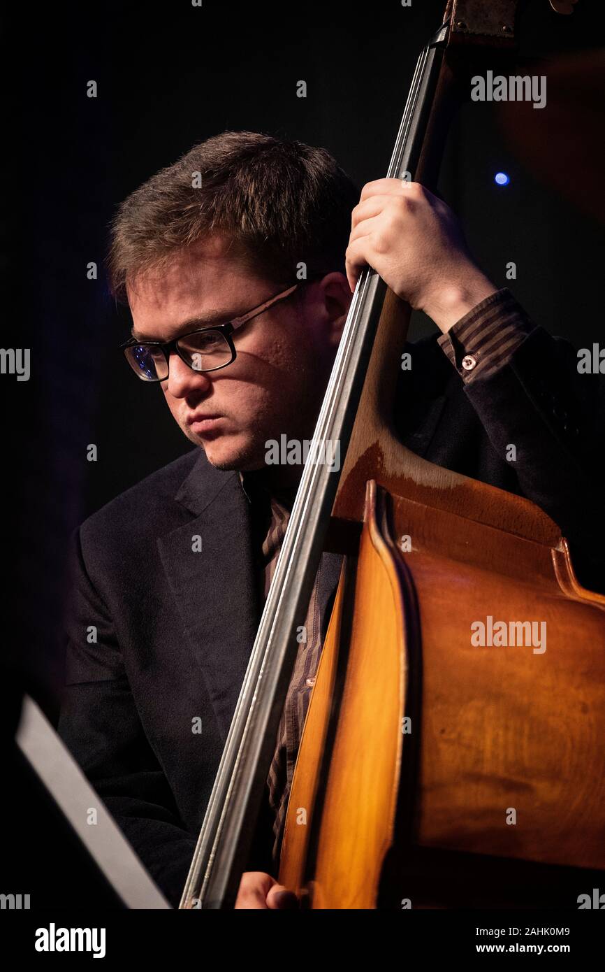 Conor Chaplain plays double bass with Sam Rapley's Fabled, Scarborough ...