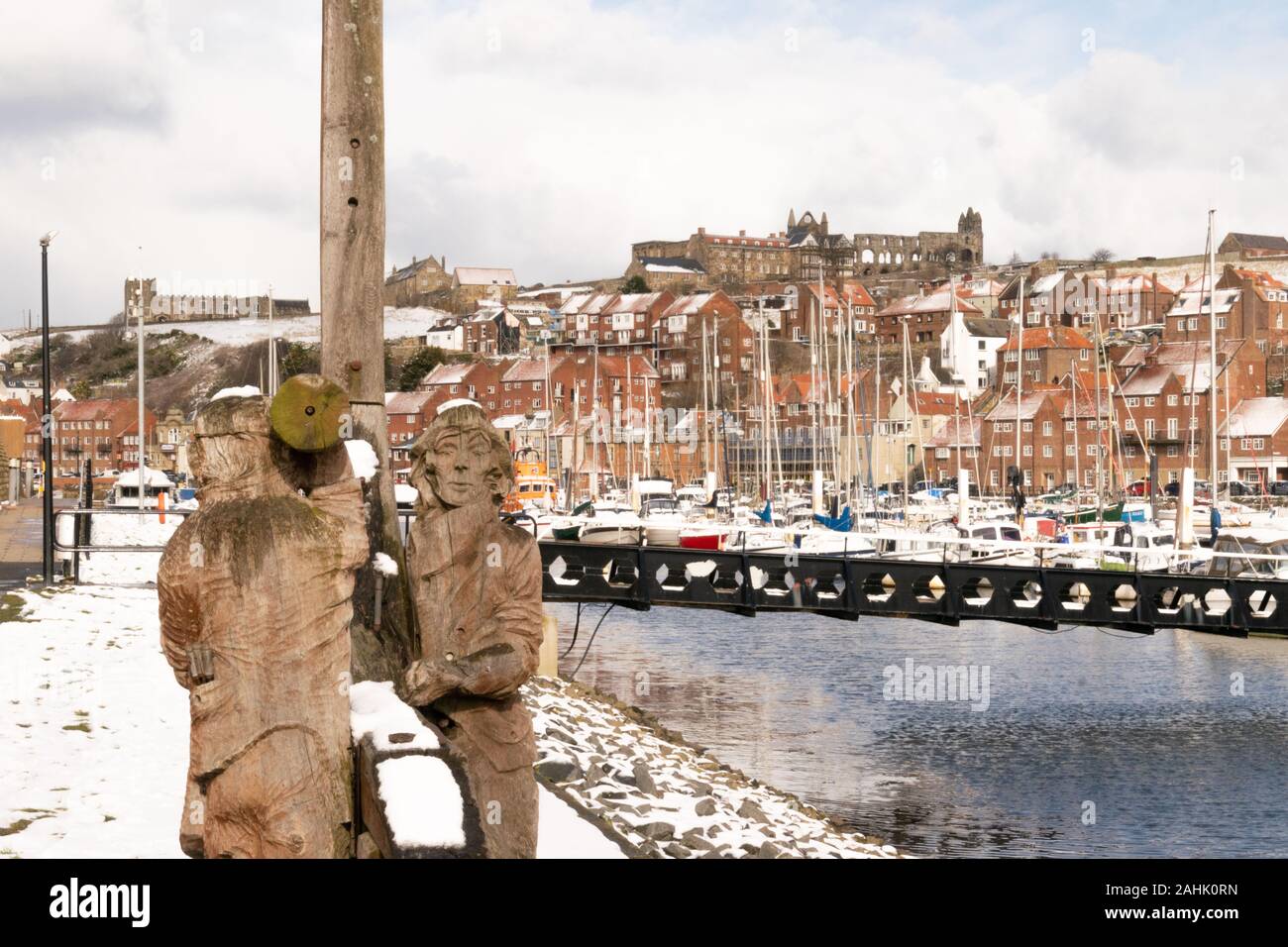Whitby in winter Stock Photo - Alamy