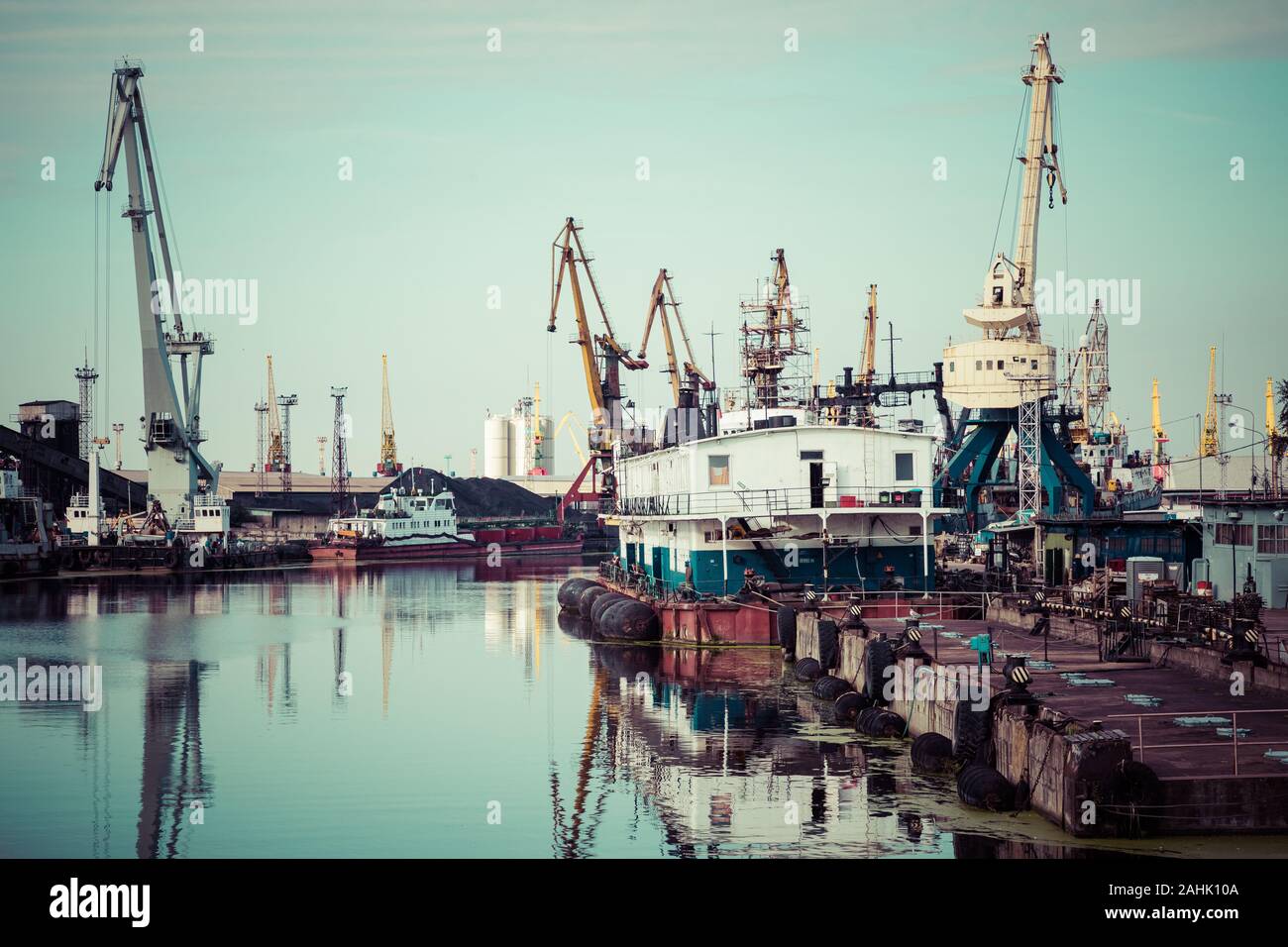 KALININGRAD, RUSSIA - SEPTEMBER 05, 2019: Port of Kaliningrad Stock ...