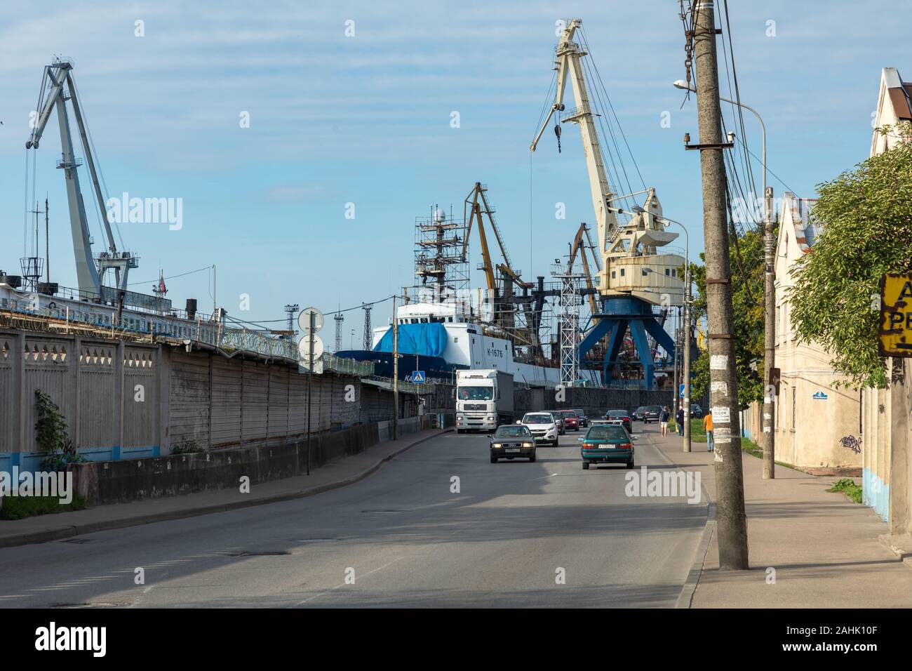 KALININGRAD, RUSSIA - SEPTEMBER 05, 2019: Port of Kaliningrad Stock ...
