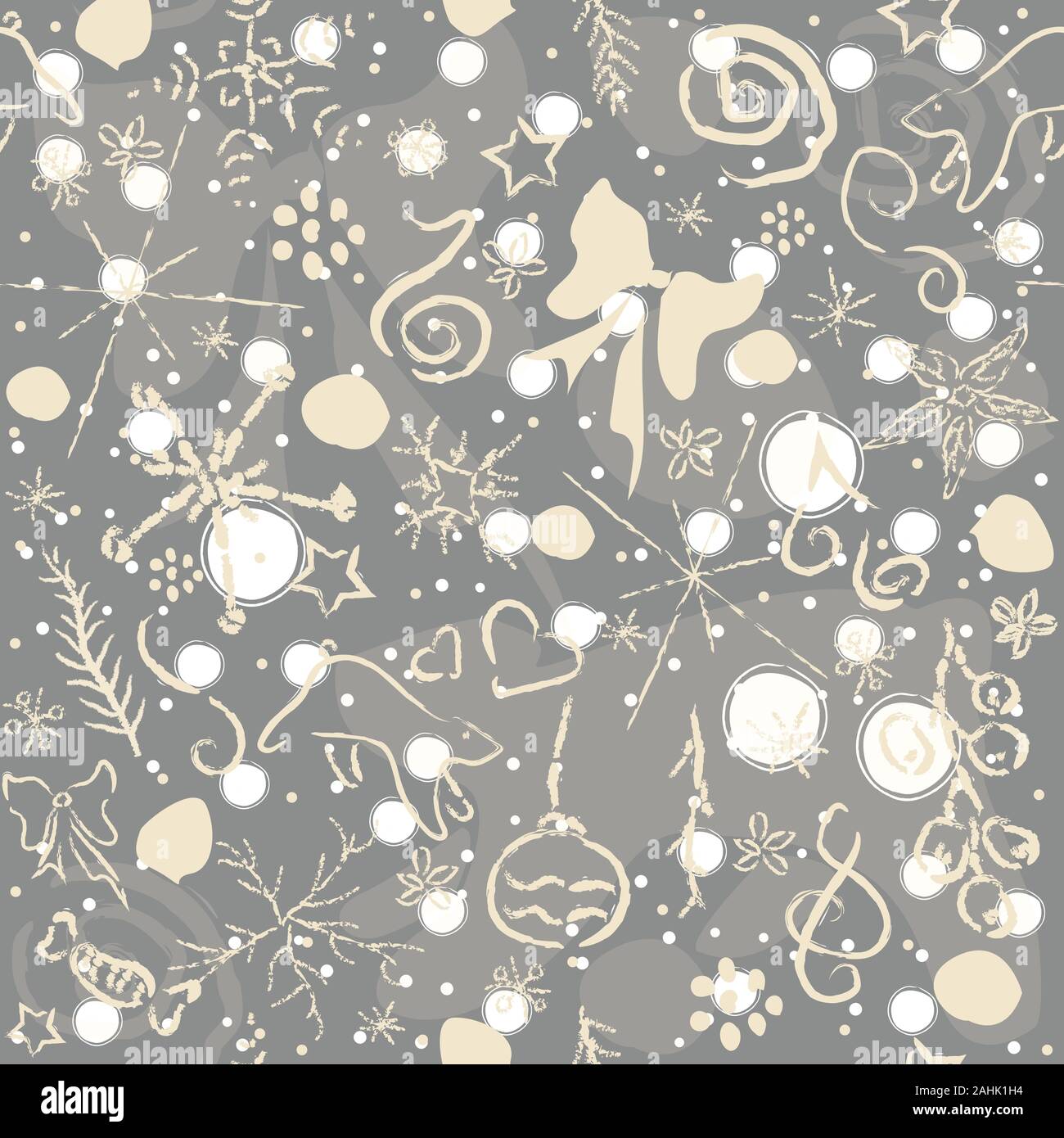 Seamless pattern with doodles on a subtle background. Vector ...
