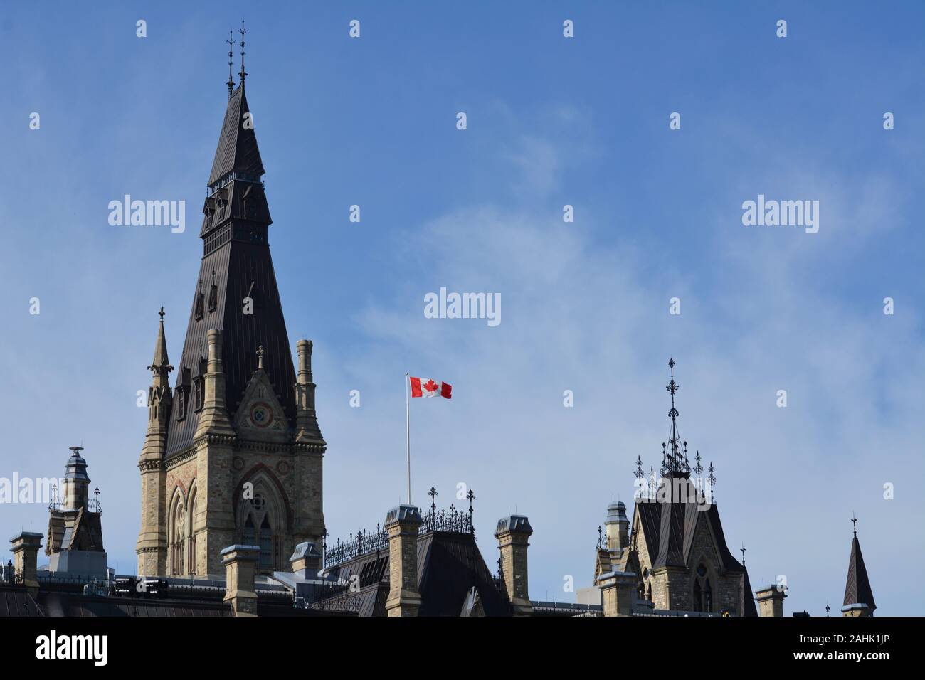View of the Ottawa Skyline as seen from Gatineau, Quebec Stock Photo ...