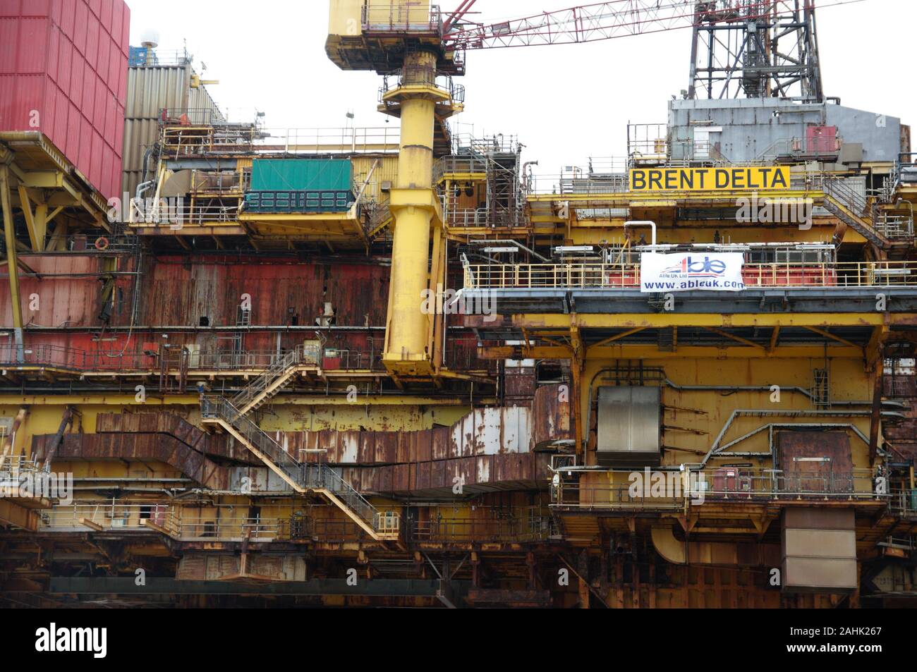 Shell Brent Delta Decommissioning at Able UK Stock Photo - Alamy