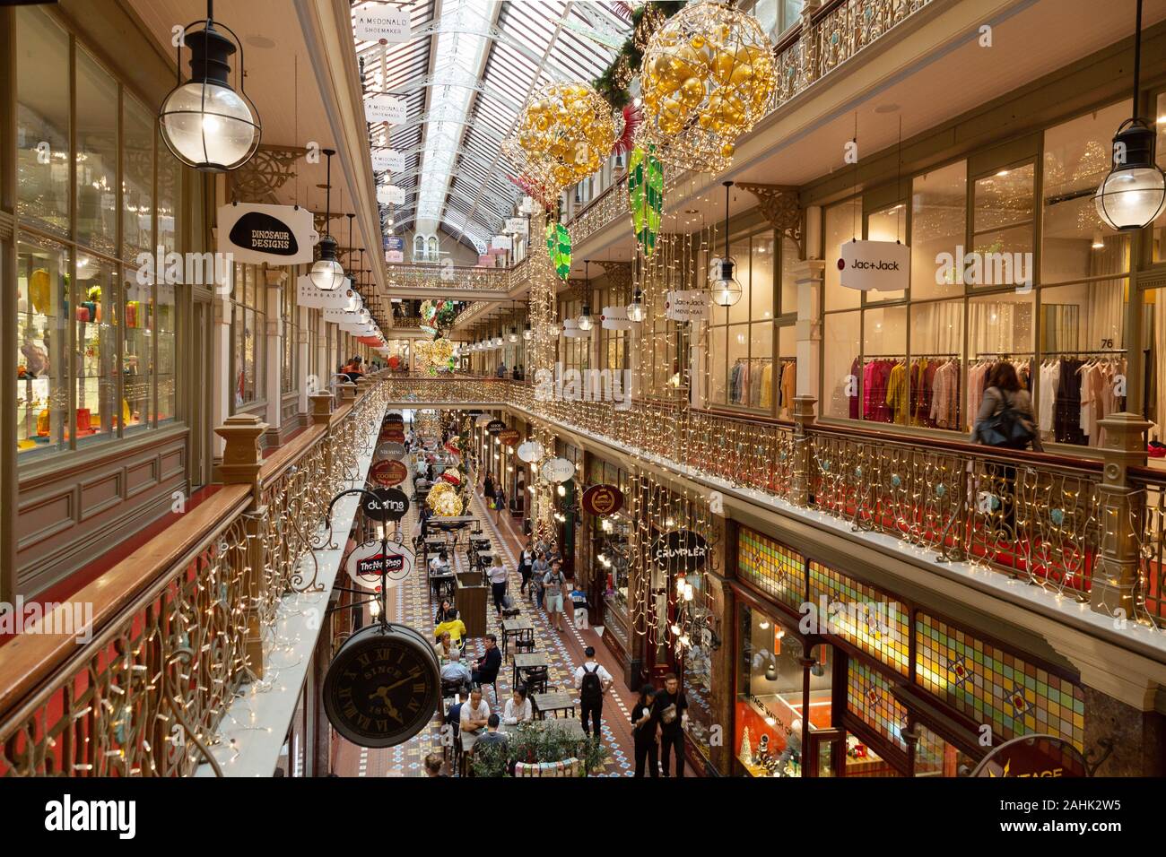 Strand Arcade Sydney; People shopping inside the victorian shopping ... Strand Arcade Sydney; People shopping inside the victorian shopping ...