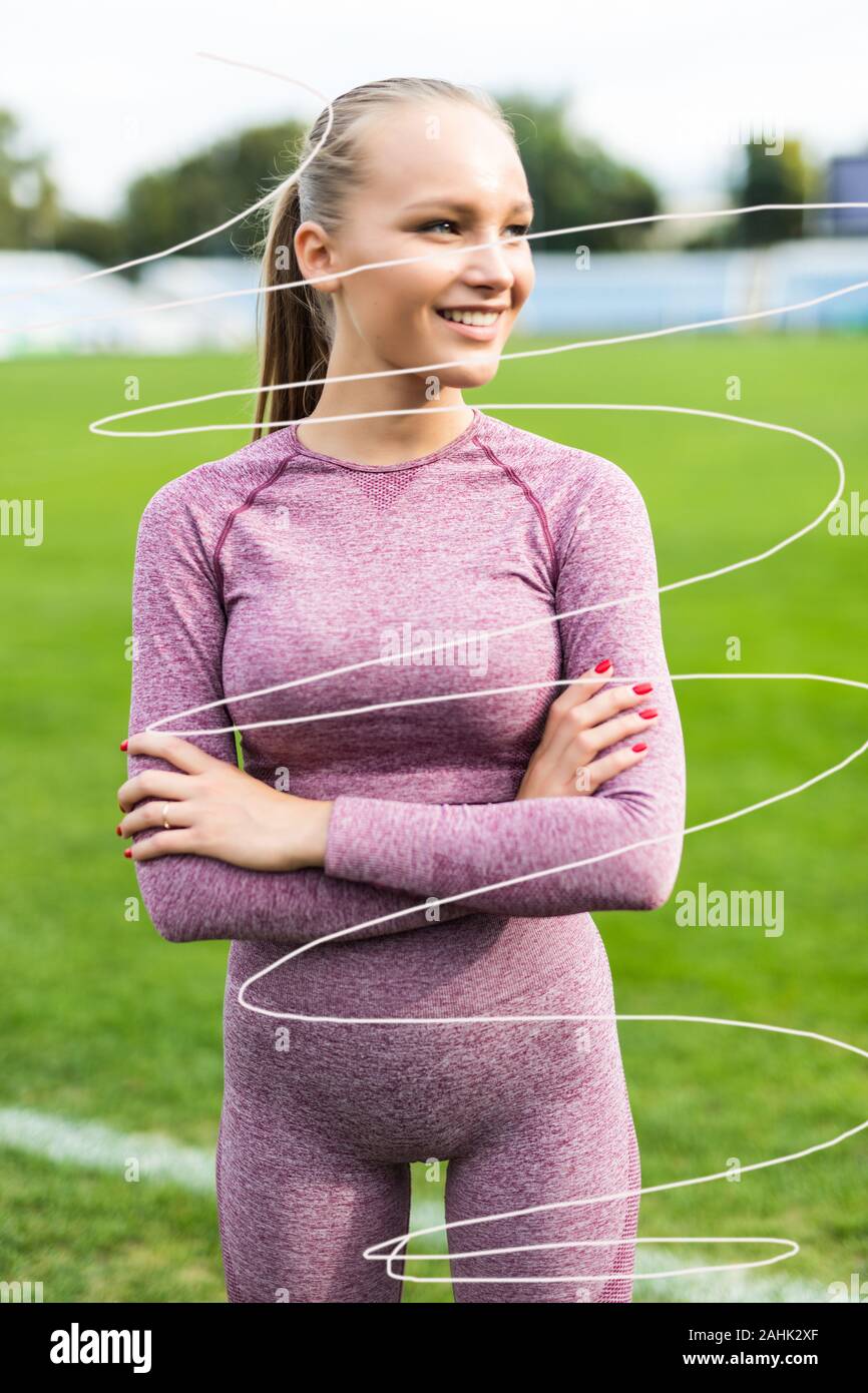 Arms folded runner track and field track event hi-res stock photography ...